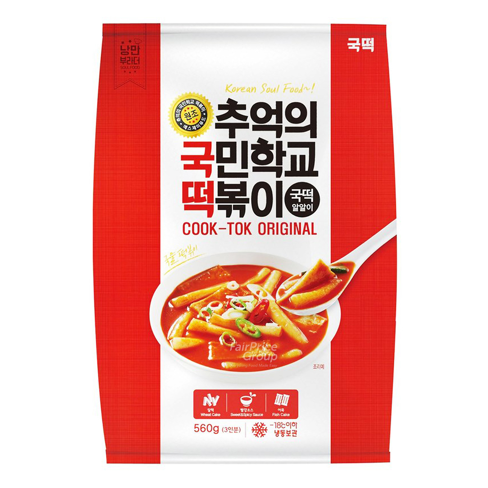 Cook-Tok Tteokbokki Spicy Rice Cakes - Original | NTUC FairPrice