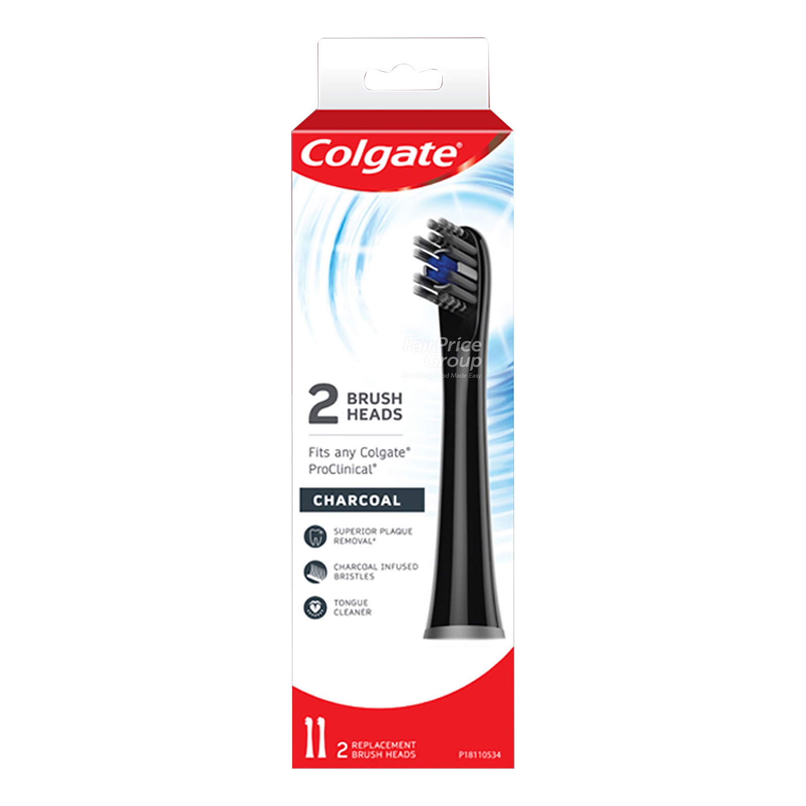 Colgate ProClinical Replacement Brush Heads - Charcoal | NTUC FairPrice