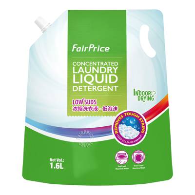 FairPrice Concentrated Laundry Liquid Detergent Refill -LowSuds | NTUC FairPrice