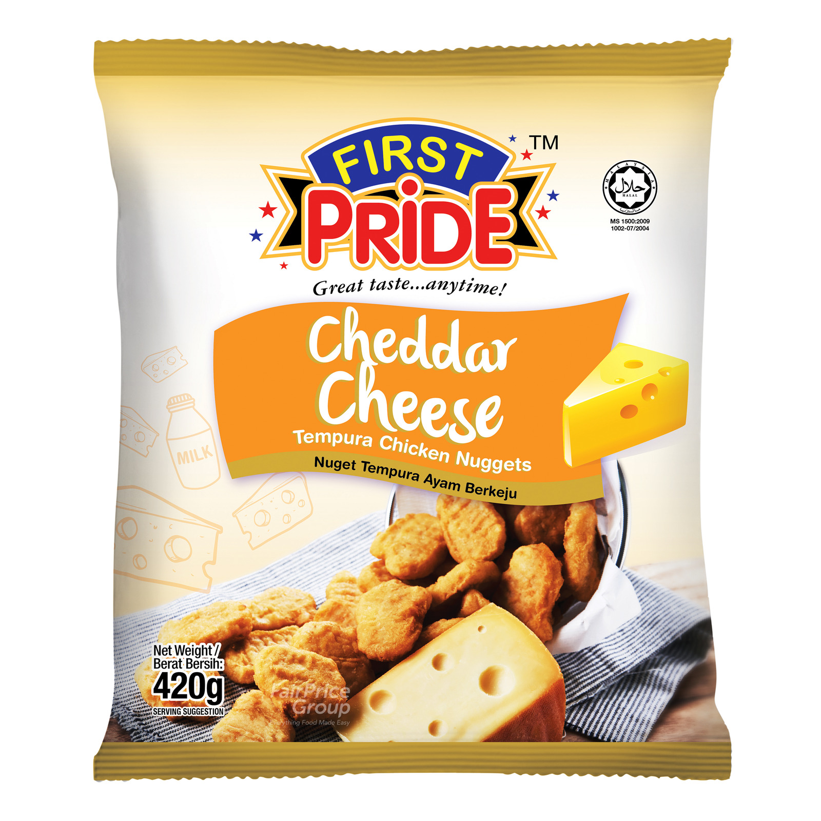 First Pride Tempura Chicken Nuggets - Cheddar Cheese | NTUC FairPrice