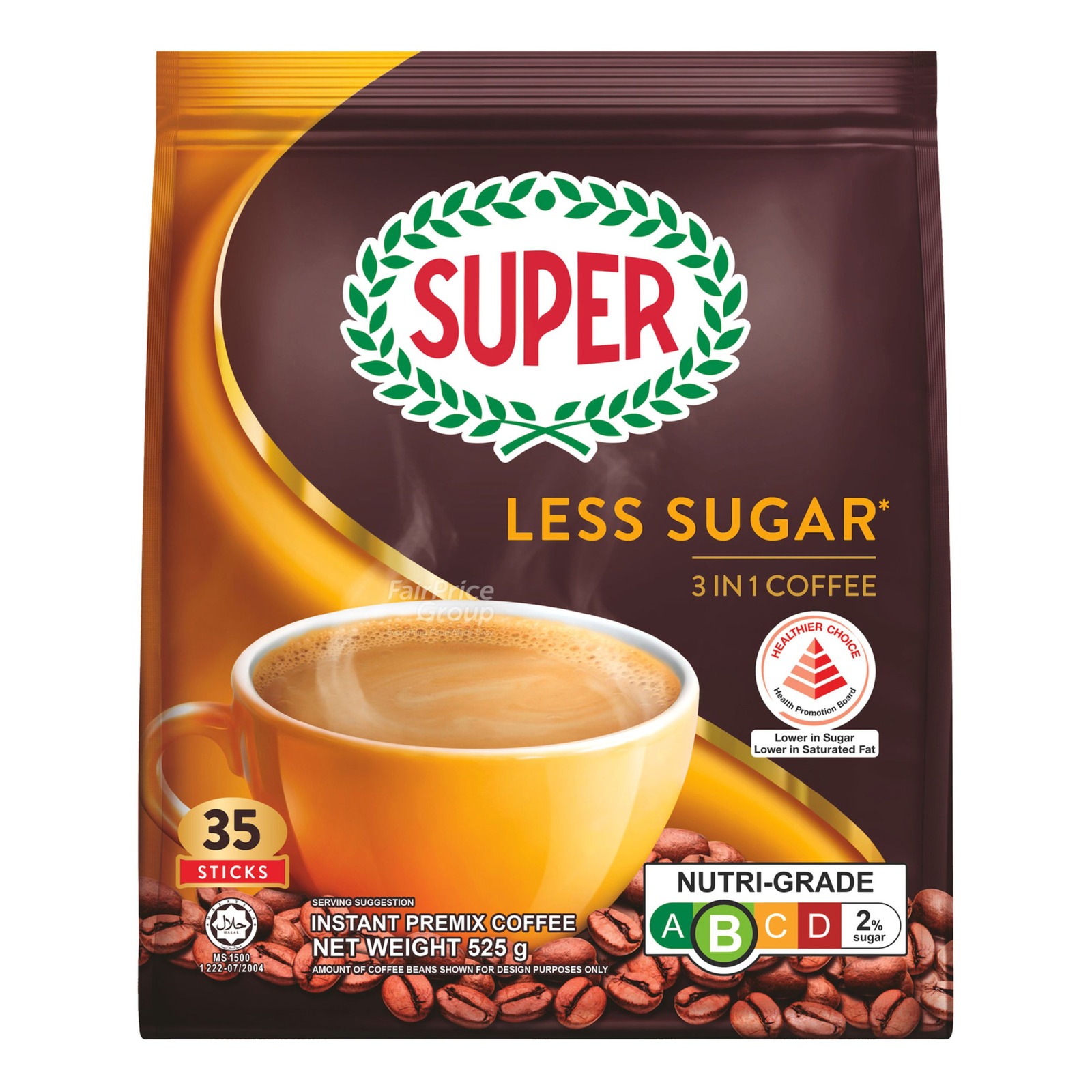 Super 3-In-1 Instant Coffee - Less Sugar | NTUC FairPrice
