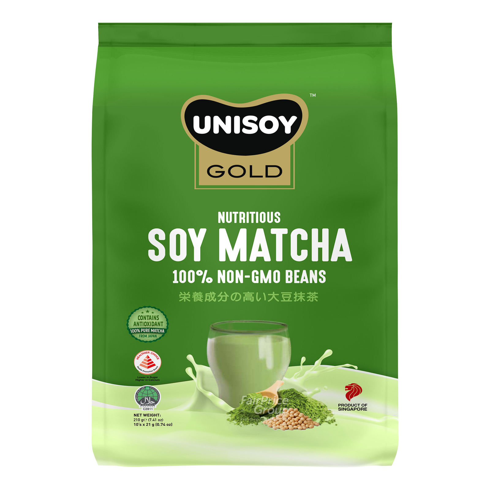 Unisoy Gold Nutricious Soy Matcha | NTUC FairPrice
