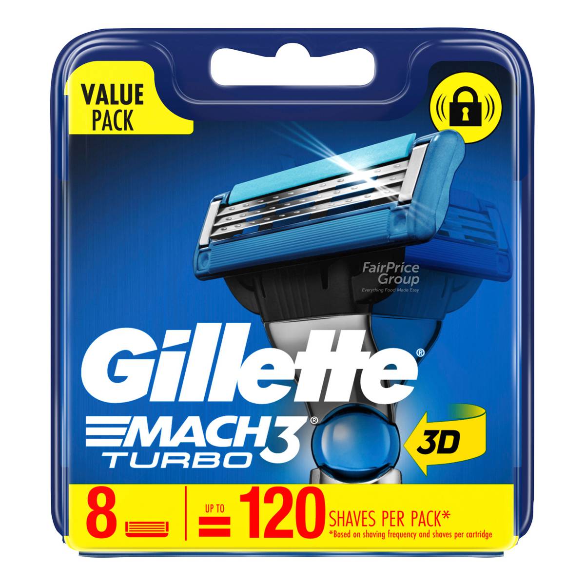 Gillette Razor Cartridge Refill - Mach 3 (Turbo) | NTUC FairPrice