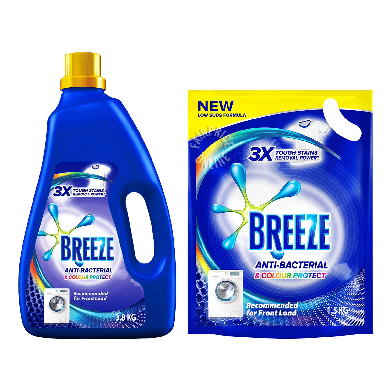 Breeze Liquid Detergent + Refill Bundle - Anti-Bacterial | NTUC FairPrice