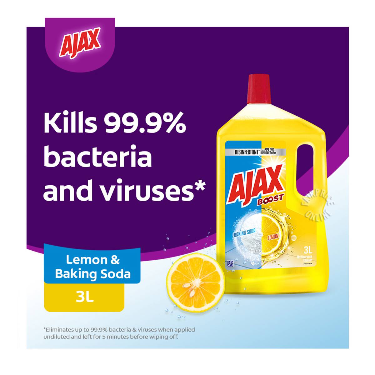Ajax Boost Multipurpose Cleaner - Lemon & Baking Soda | NTUC FairPrice