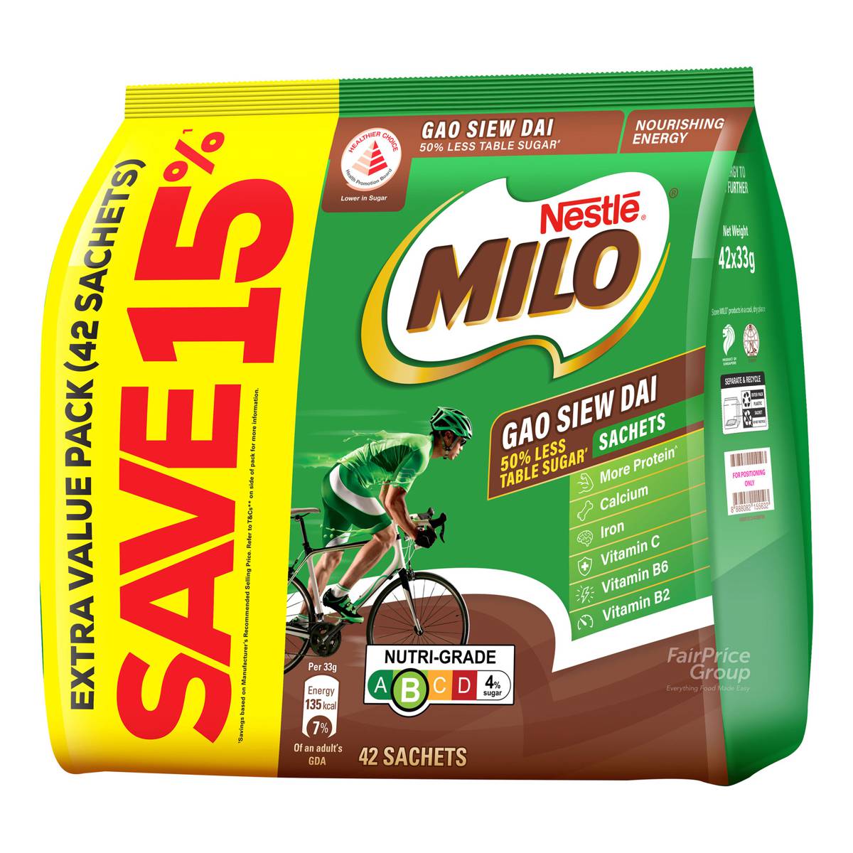 Milo Instant Chocolate Malt with Milk - Gao Siew Dai (Value pack ...