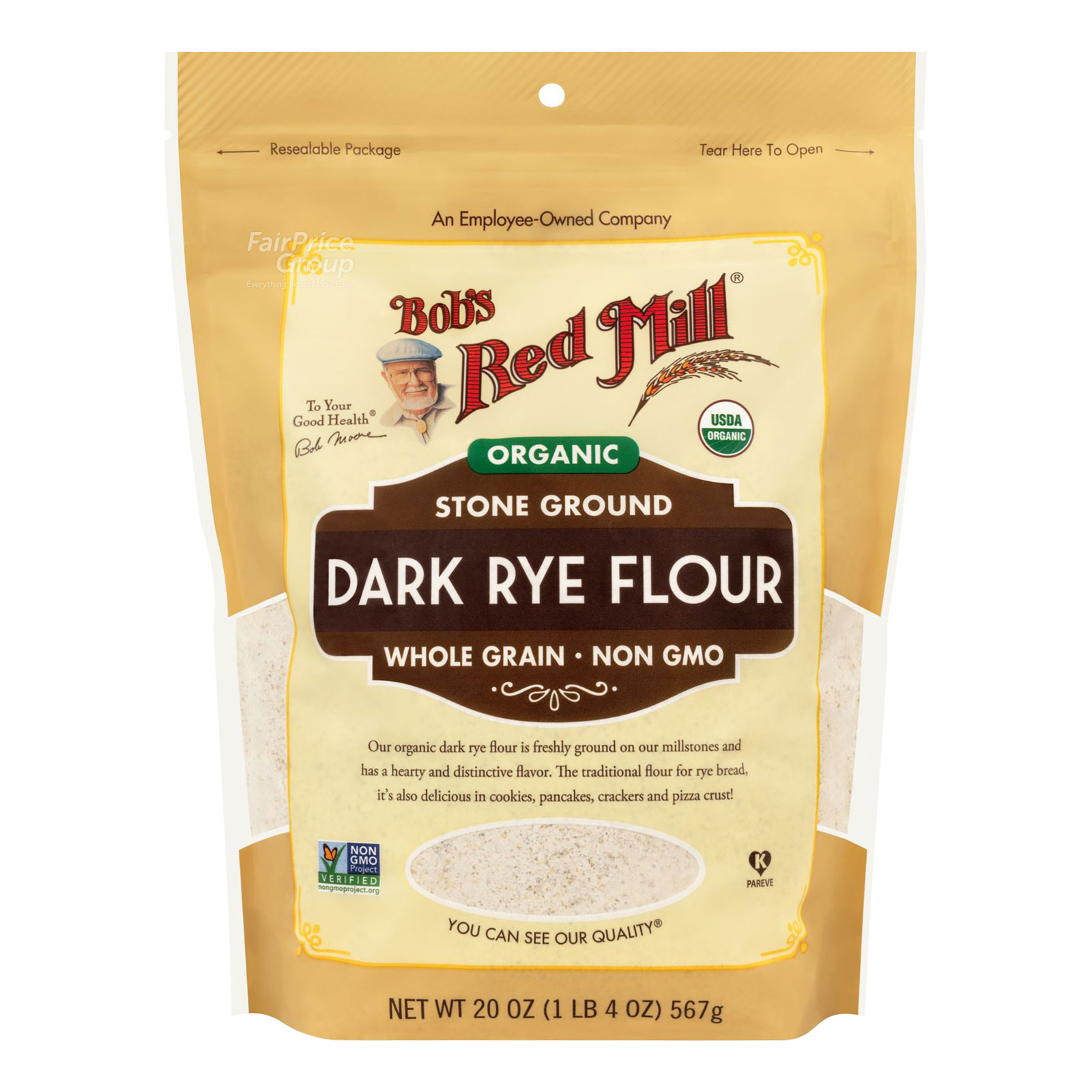 Bobs Red Mill Organic Rye Flour Dark | NTUC FairPrice