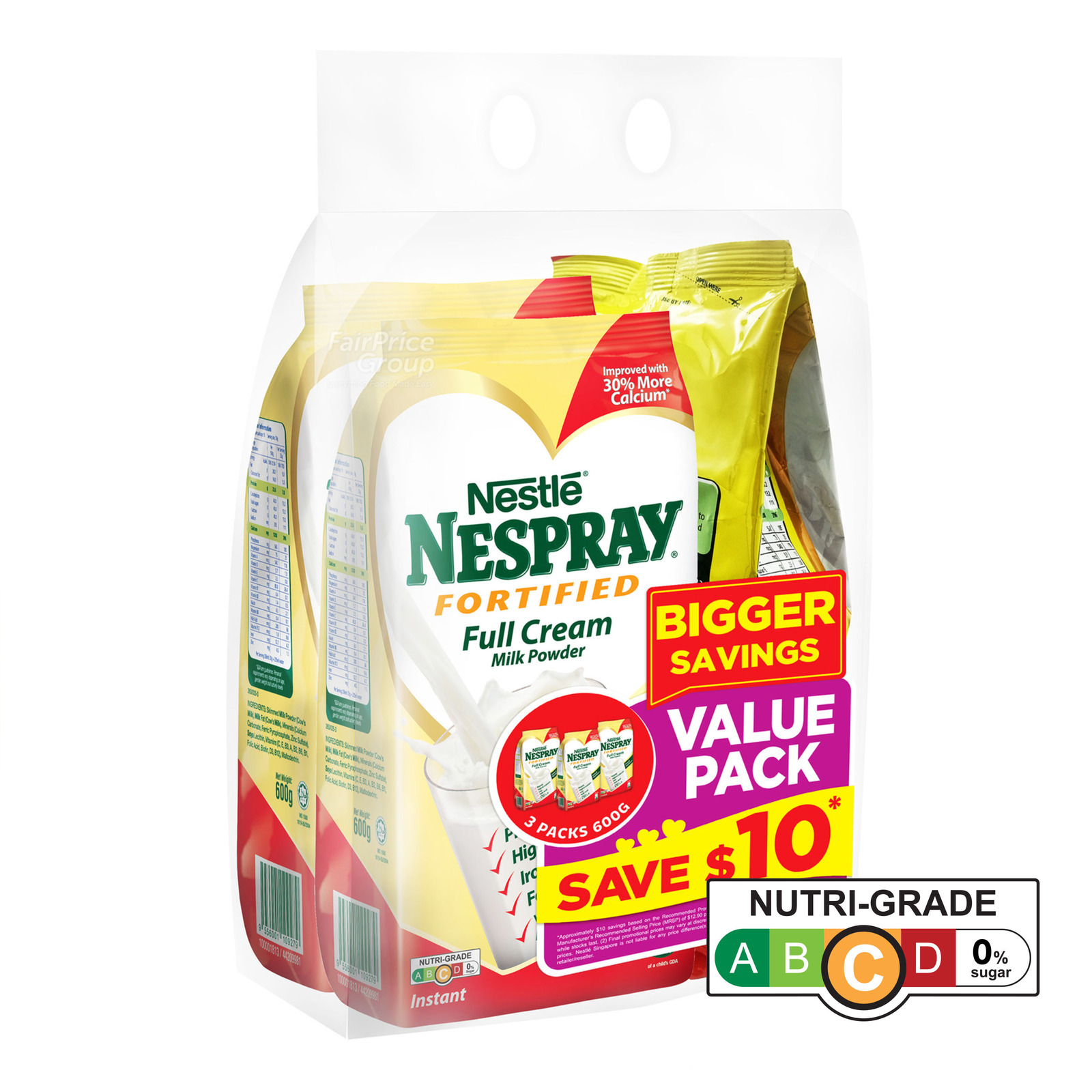 Nespray Fortified Instant Milk Powder - Full Cream (Value Pack) | NTUC ...