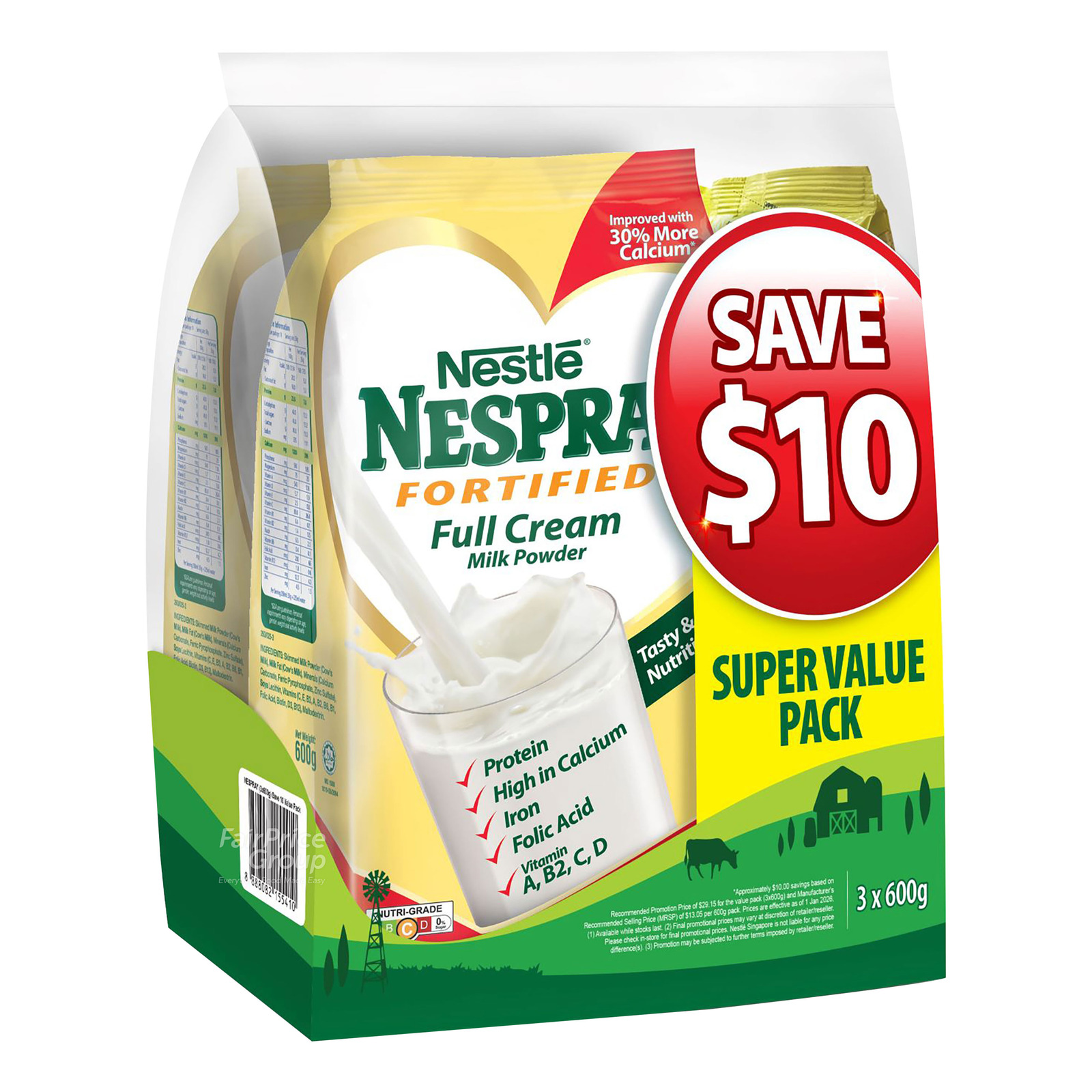Nespray Fortified Instant Milk Powder - Full Cream (Value Pack) | NTUC ...