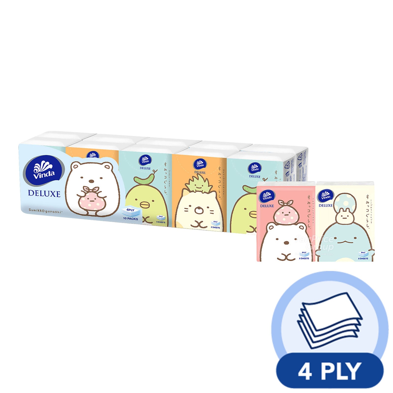 Vinda Deluxe Hanky Pocket Tissue - 4 Ply | NTUC FairPrice
