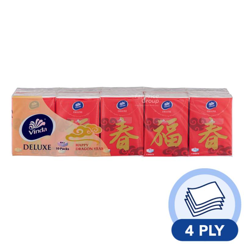 Vinda Deluxe Hanky Pocket Tissue - 4 Ply | NTUC FairPrice