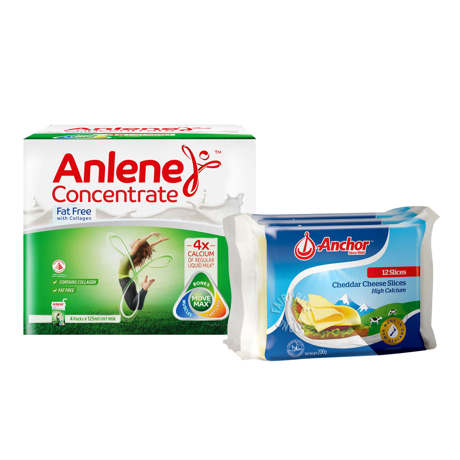 Anchor Cheese + Anlene UHT Milk Bundle Set - 1 | NTUC FairPrice