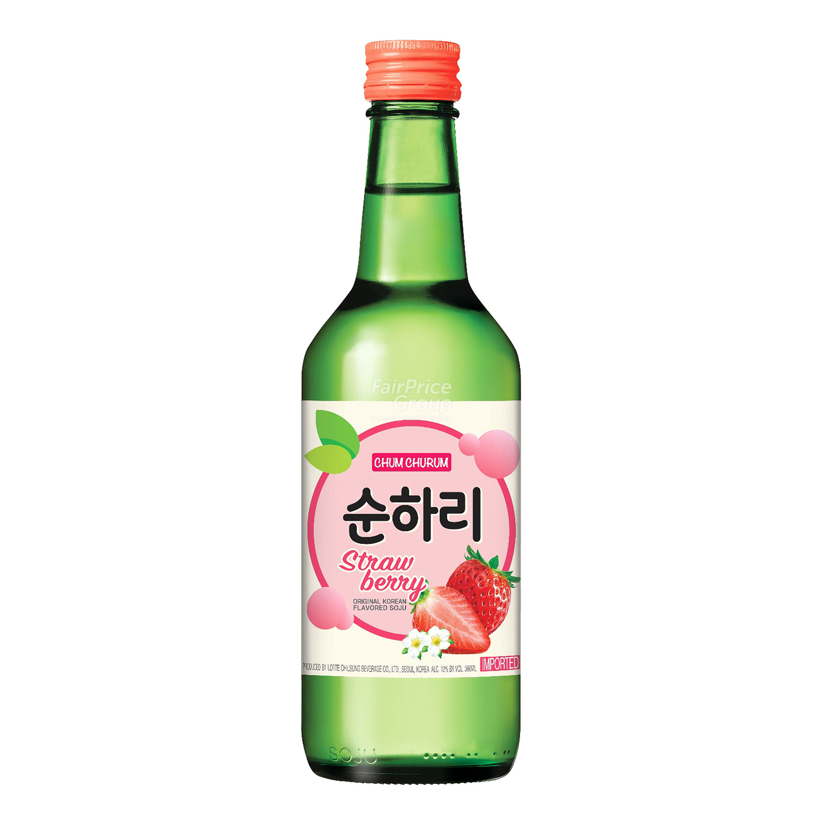 Lotte Chum Churum Bottle Soju - Strawberry | NTUC FairPrice