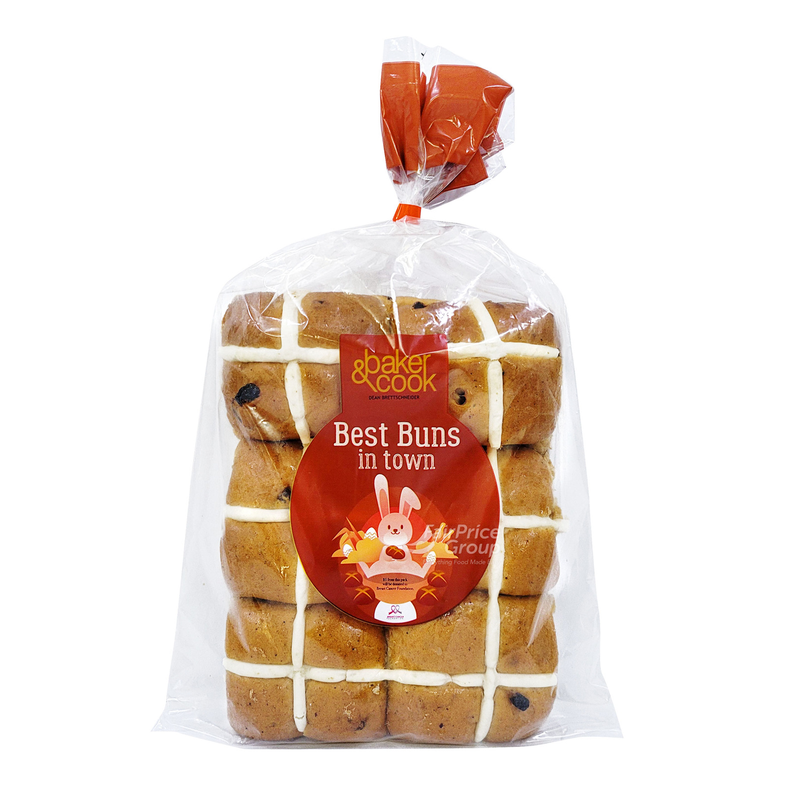 Baker & Cook Traditional Hot Cross Bun | NTUC FairPrice