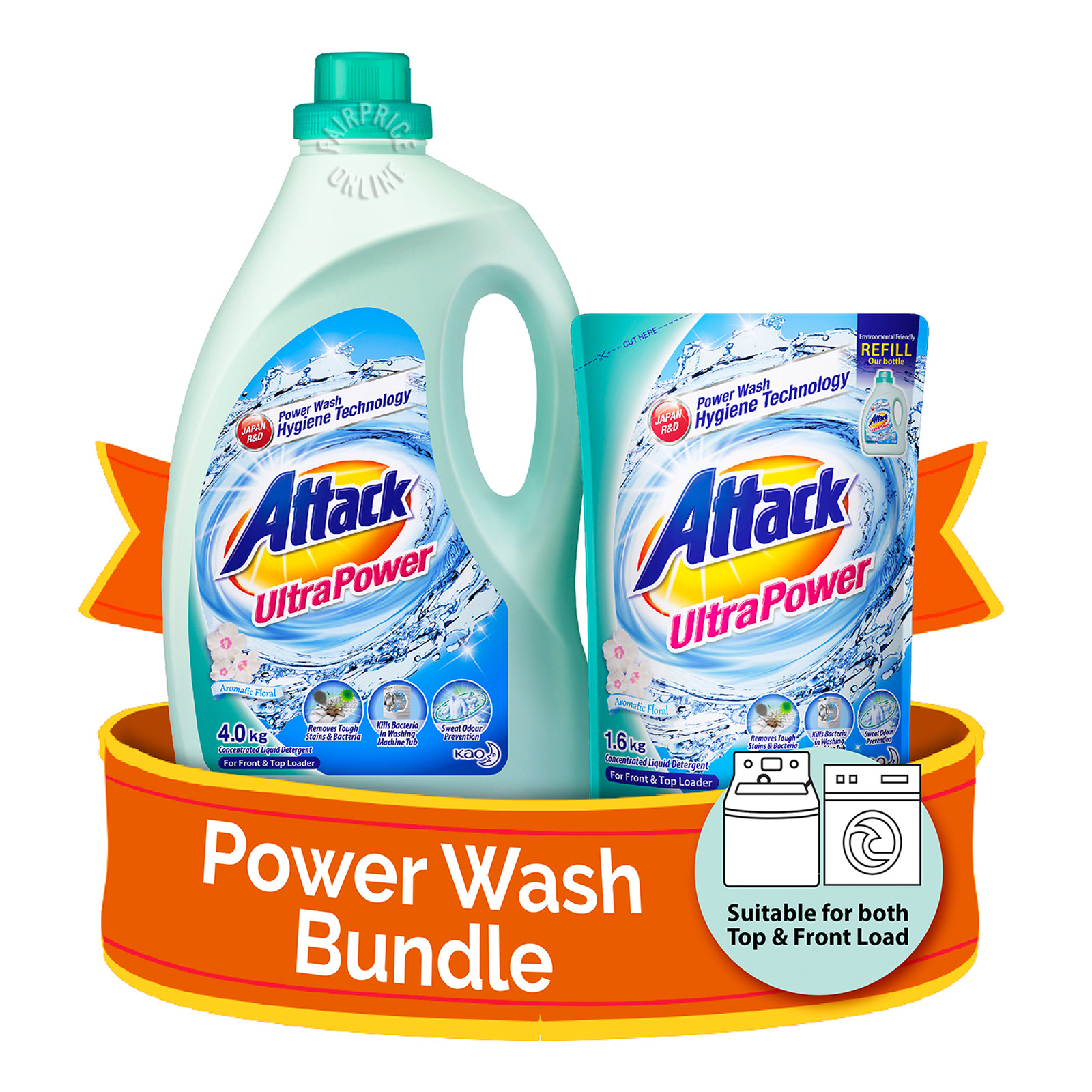 Attack Liquid Detergent + Refill Bundle - 3 | NTUC FairPrice