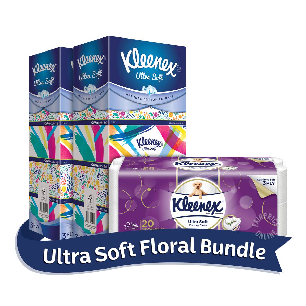 Kleenex Bath & Facial Tissues Bundle - 1 | NTUC FairPrice