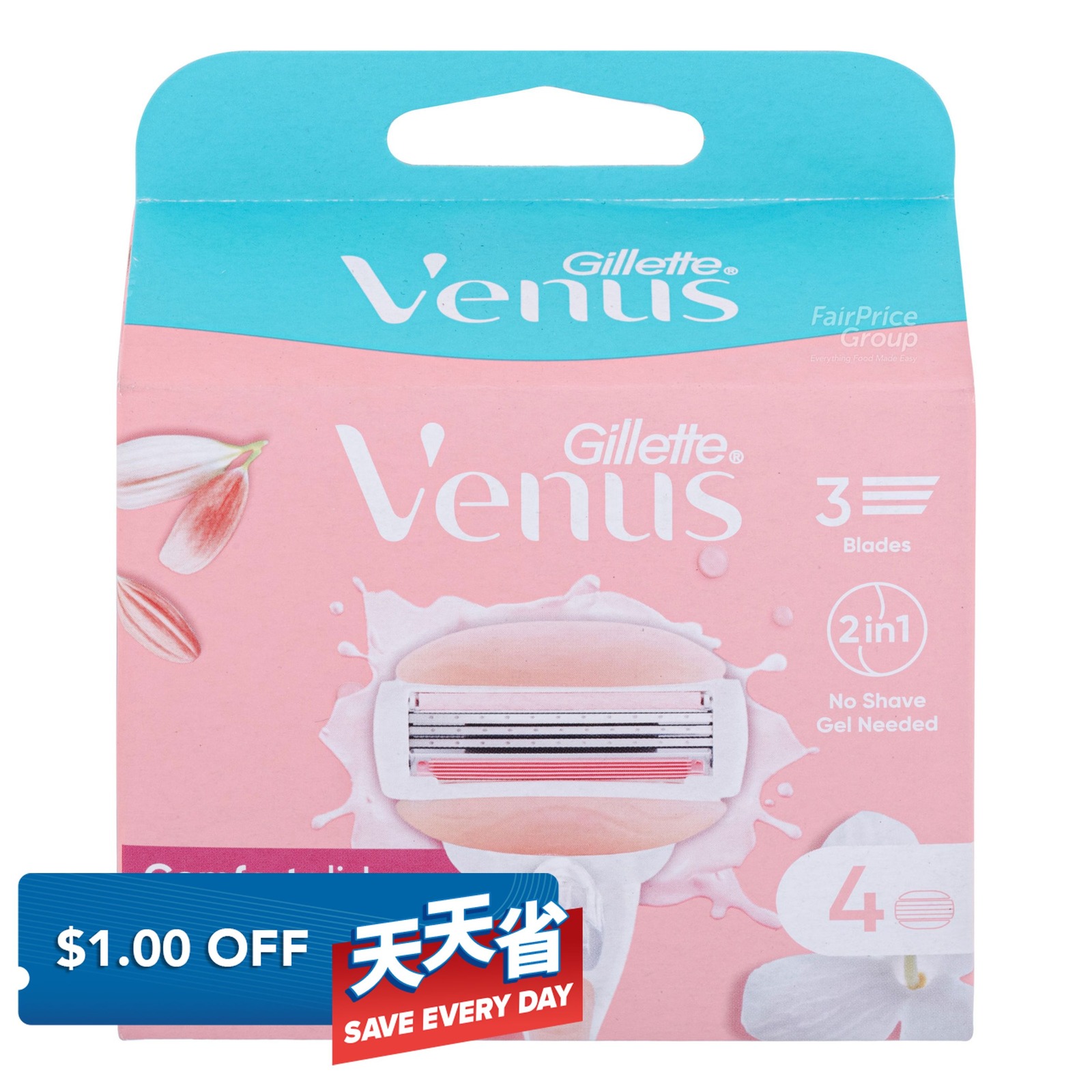 Gillette Venus Catridge Refill - Comfort Glide White Tea | NTUC FairPrice