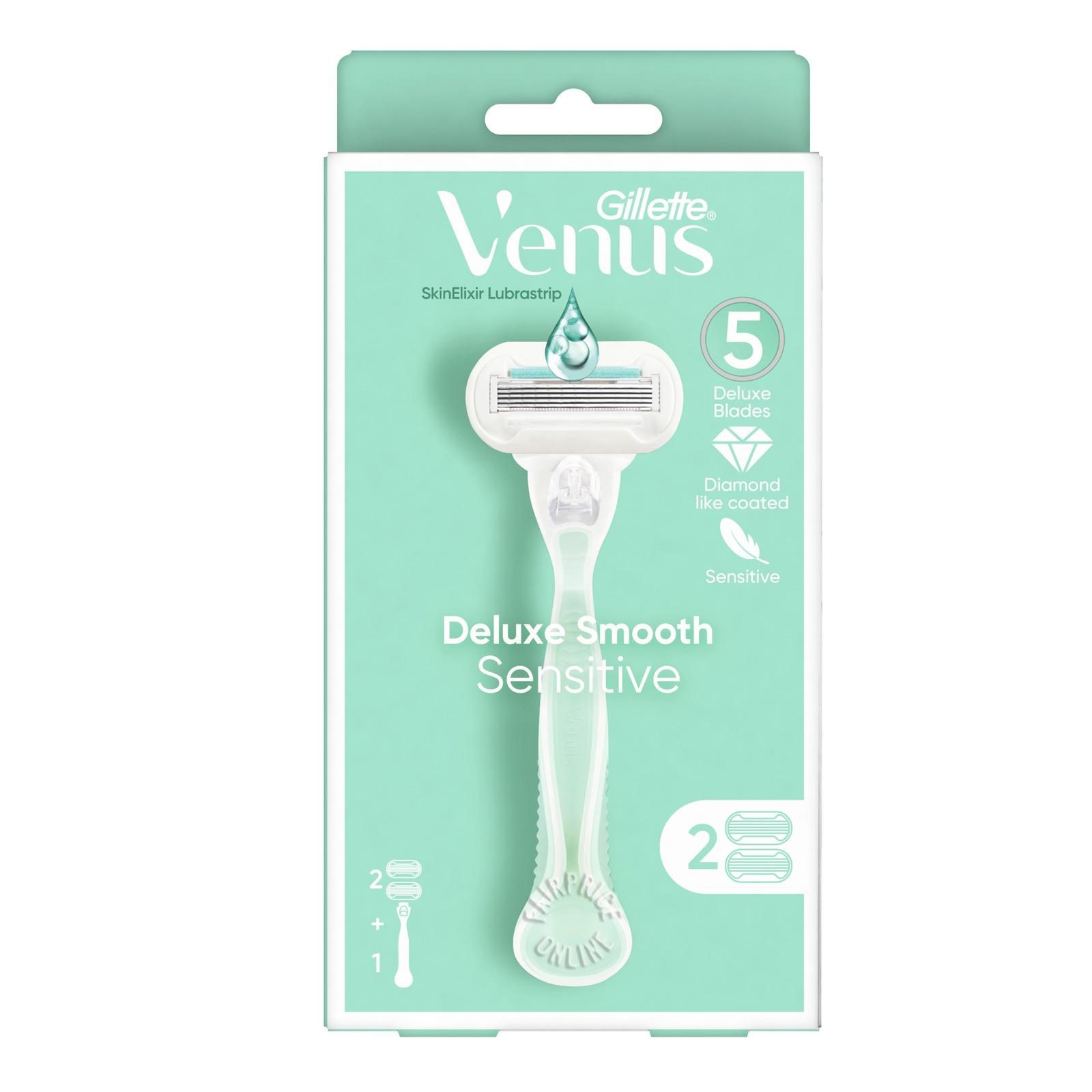 Gillette Venus Razor - Deluxe Smooth (Sensitive) | NTUC FairPrice