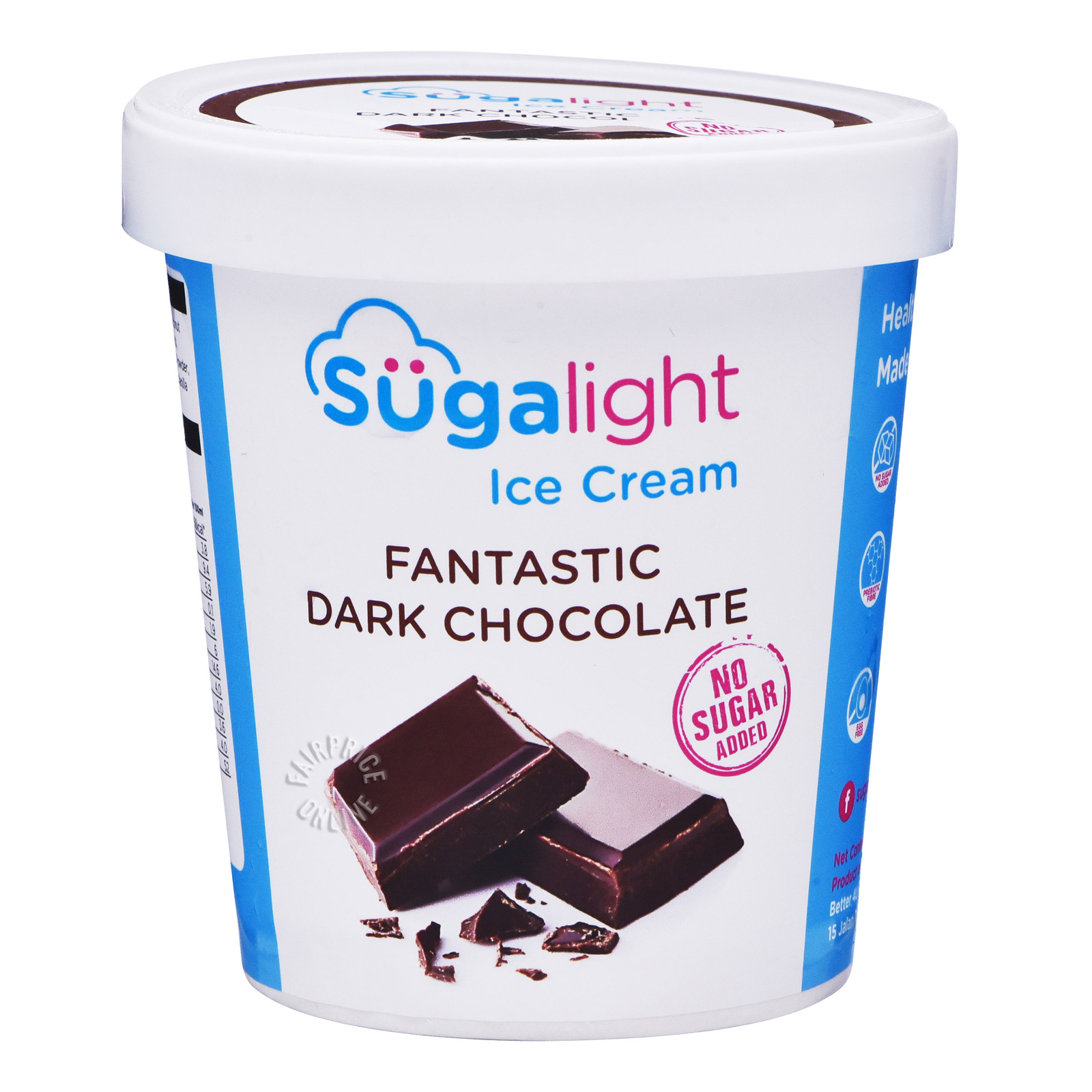 Sugalight Ice Cream Pint - Fantastic Dark Chocolate | NTUC FairPrice