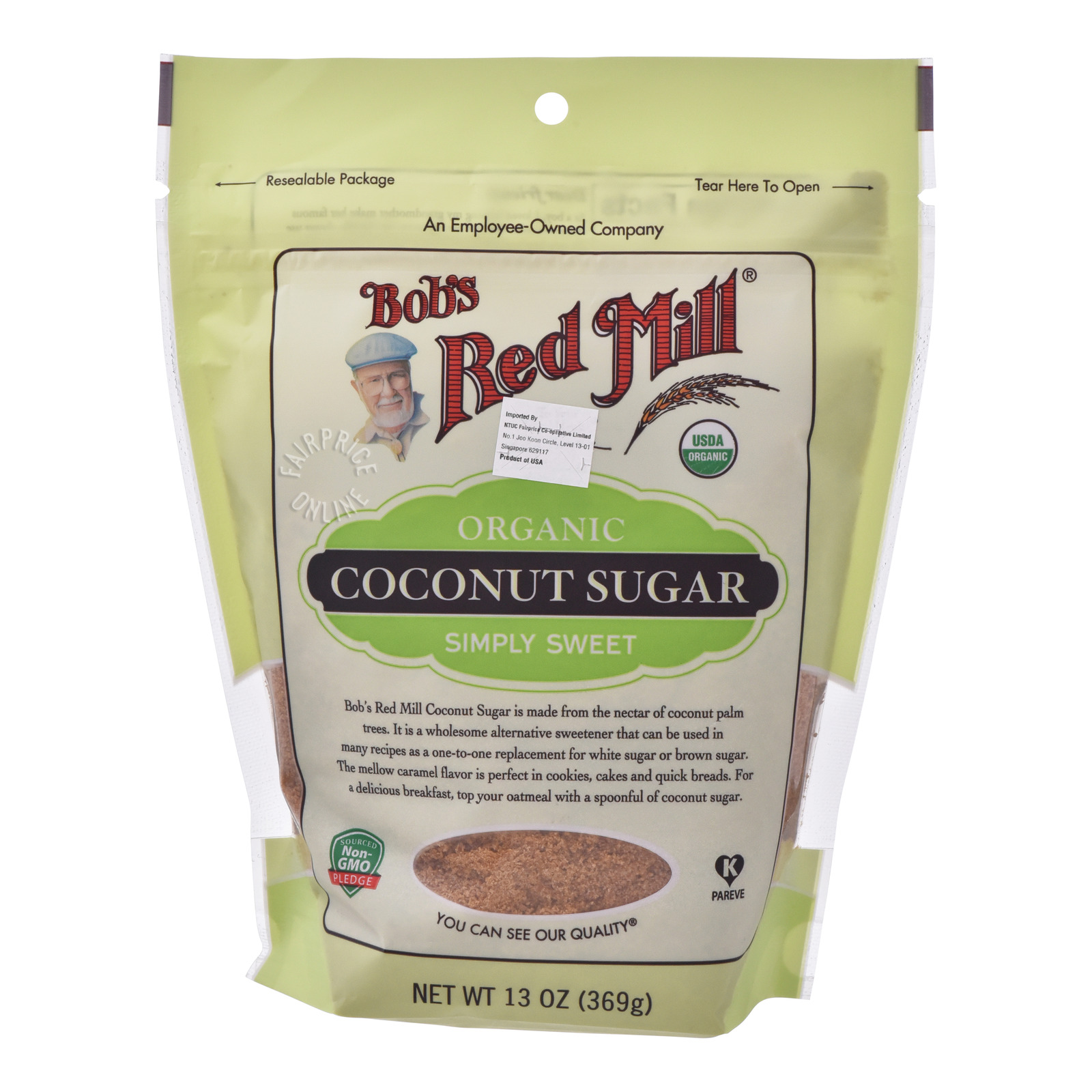 Bob's Red Mill Coconut Sugar - Organic | NTUC FairPrice