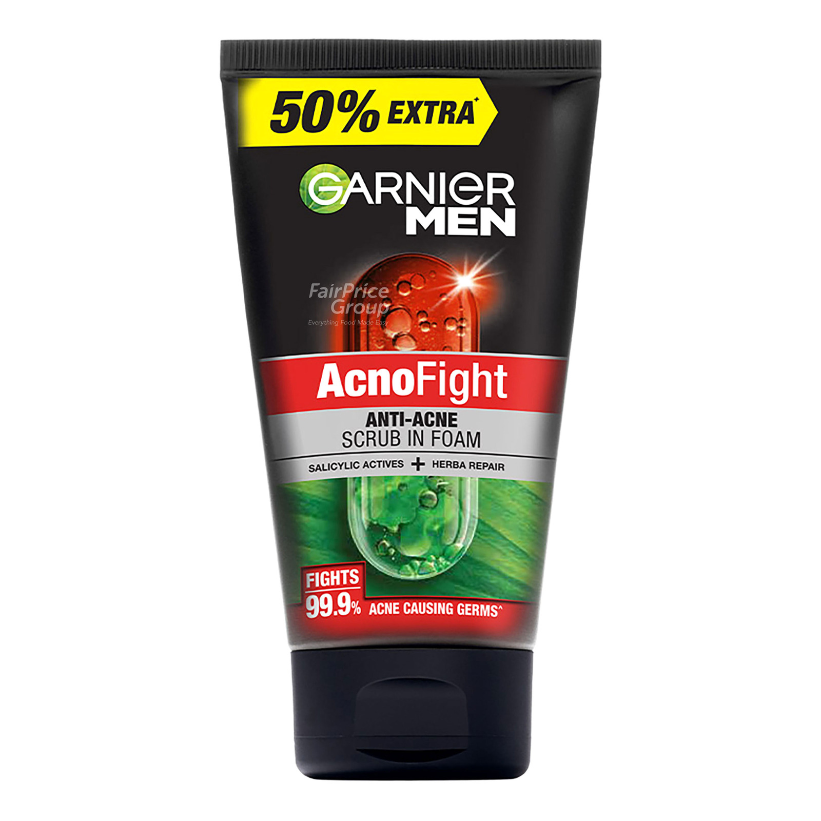 Garnier Men Acno Fight Cleanser Foam - Scrub in Foam(Anti-Acne) | NTUC FairPrice