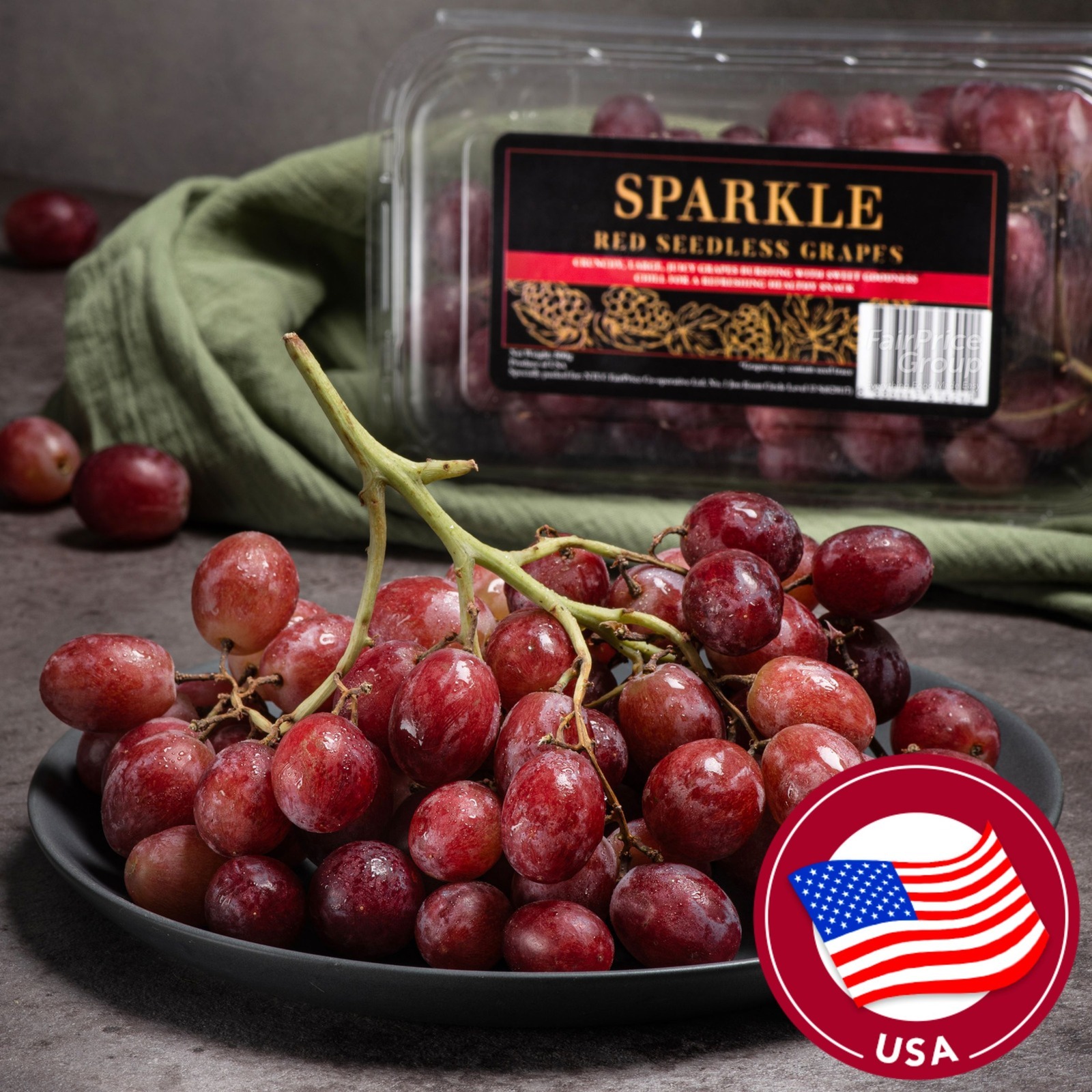 USA Sparkle Red Seedless Grapes | NTUC FairPrice