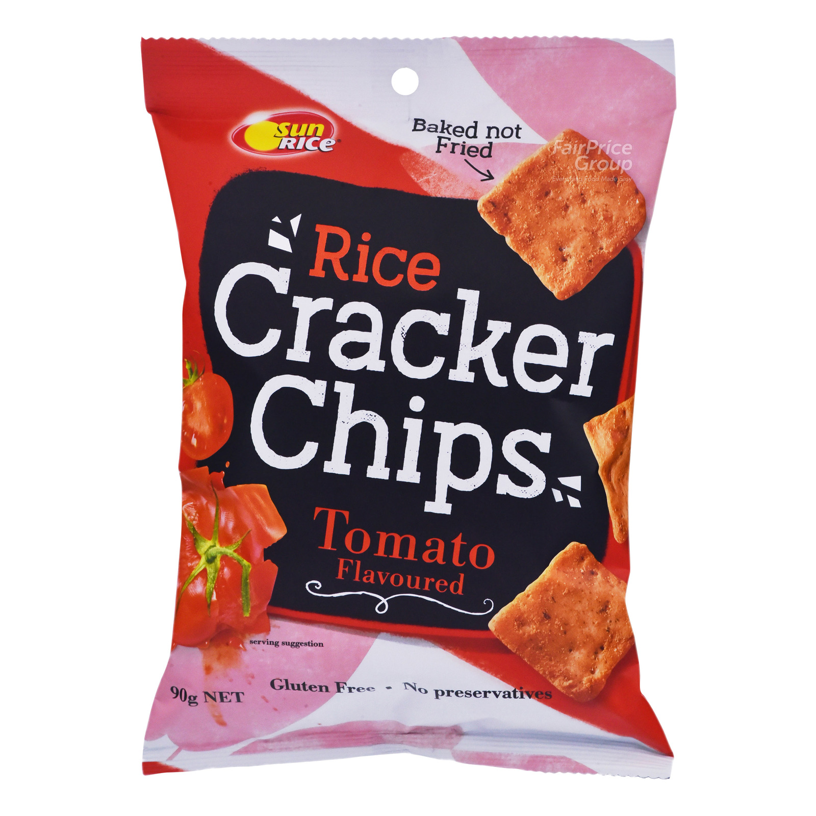 Sunrice Rice Crackers Chips - Tomato | NTUC FairPrice