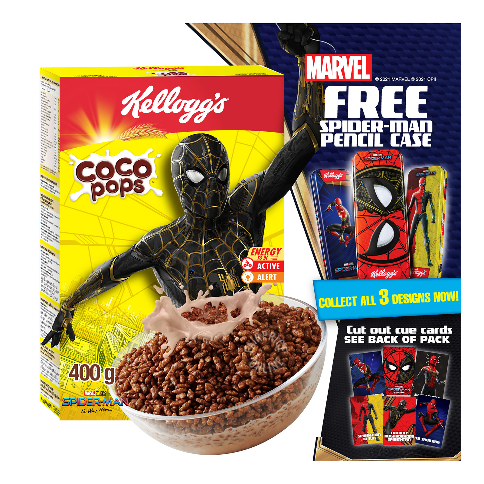 Kellogg's Cereal - Coco Pops + Free Spider-Man Pencil Case | NTUC FairPrice