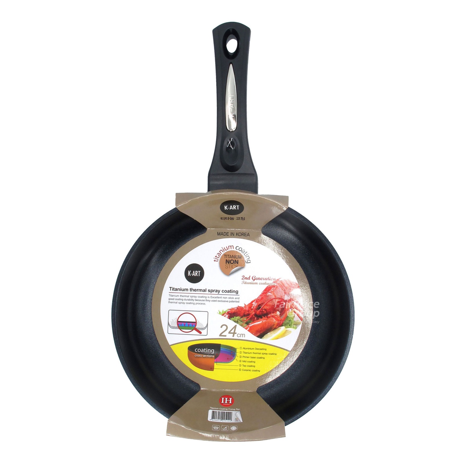 K-Art Titanium Fry Pan 24cm - IH5120 | NTUC FairPrice