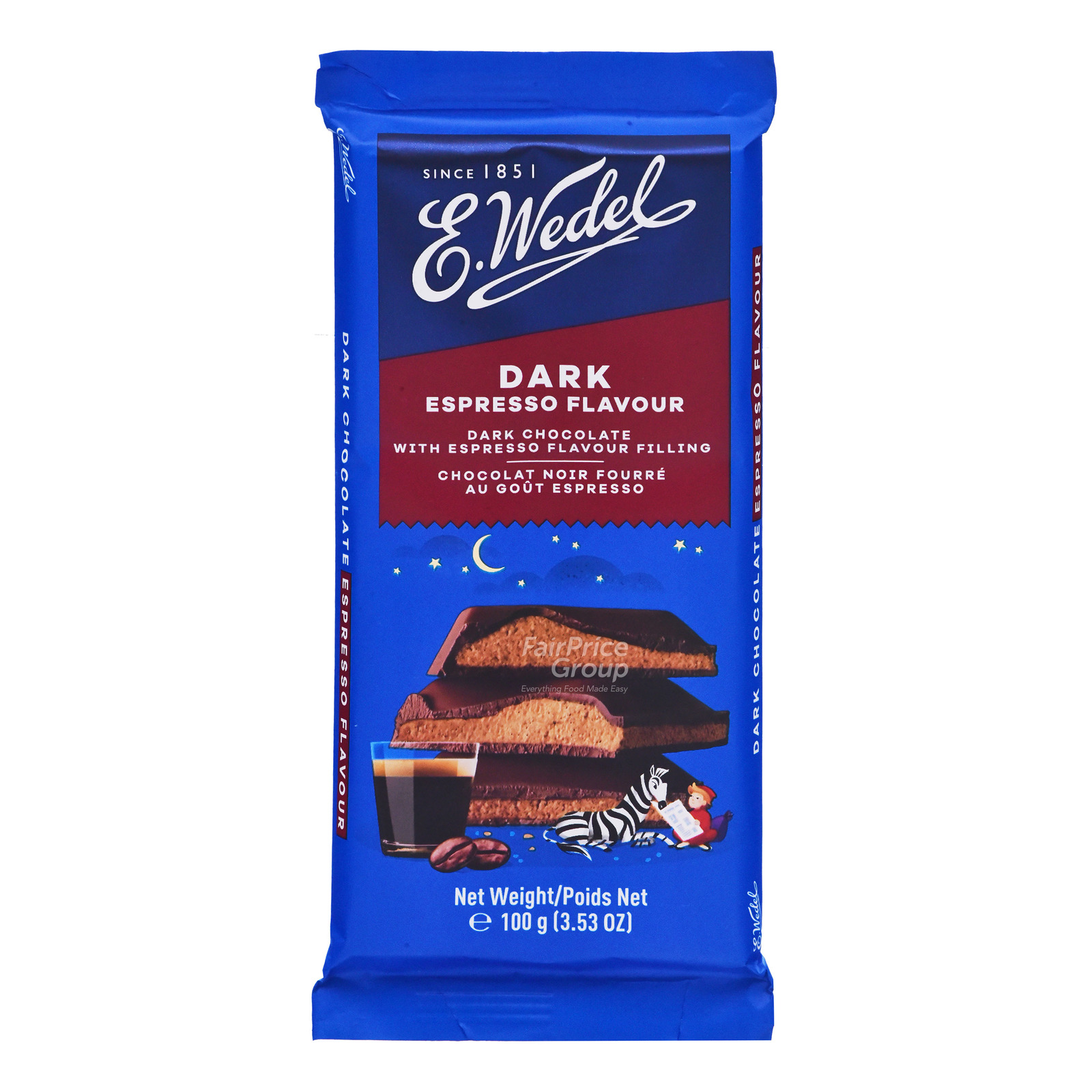 E.Wedel Dark Chocolate Bar - Espresso | NTUC FairPrice