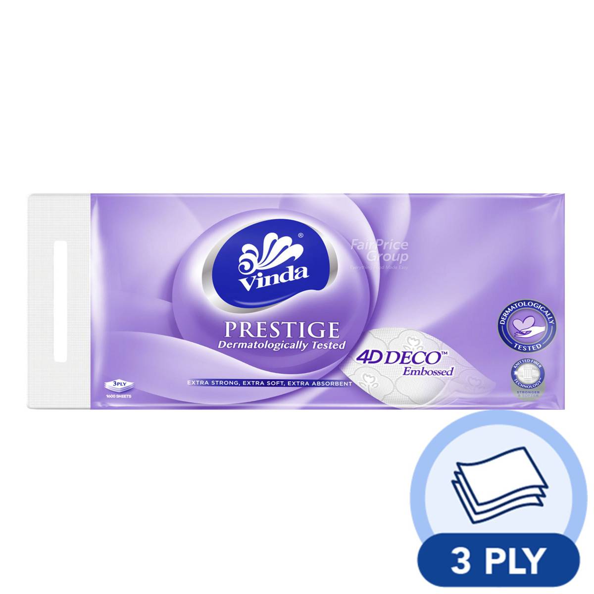 Vinda Prestige Toilet Tissue - 3 Ply | NTUC FairPrice