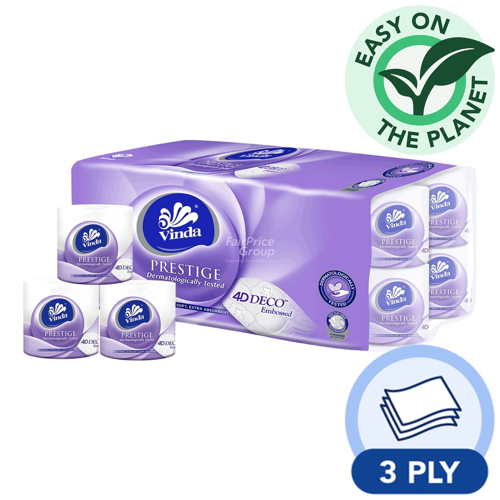 Vinda Prestige Bathroom Tissues - 3 Ply | NTUC FairPrice