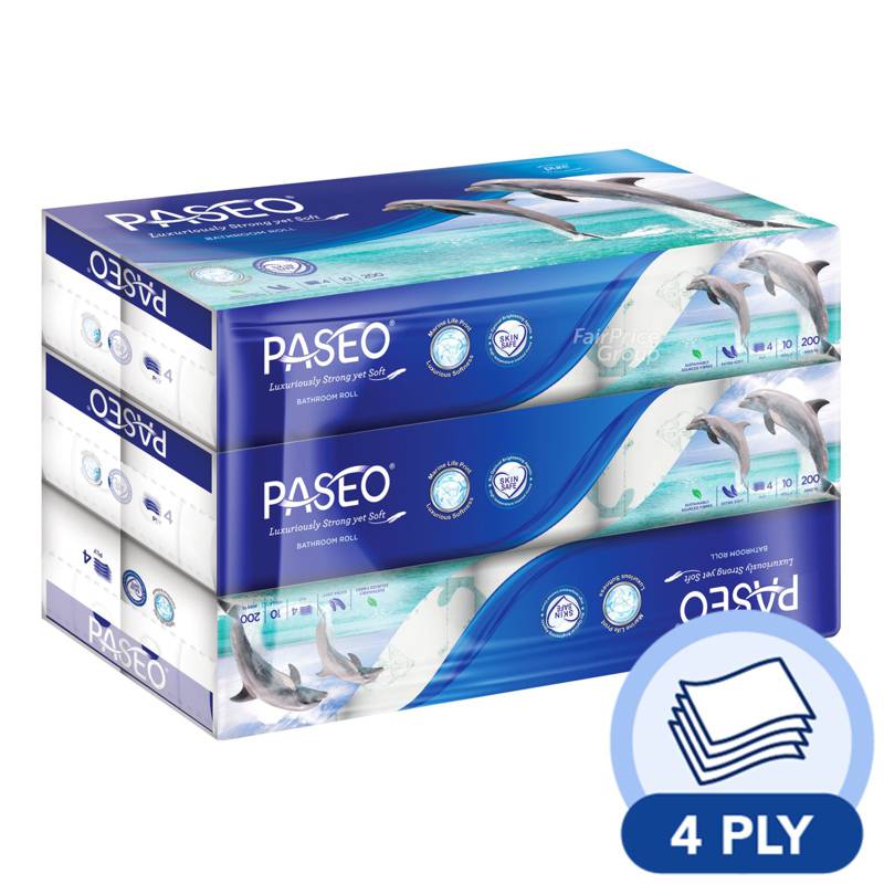 Paseo Bathroom Tissue Roll - 4 Ply | NTUC FairPrice