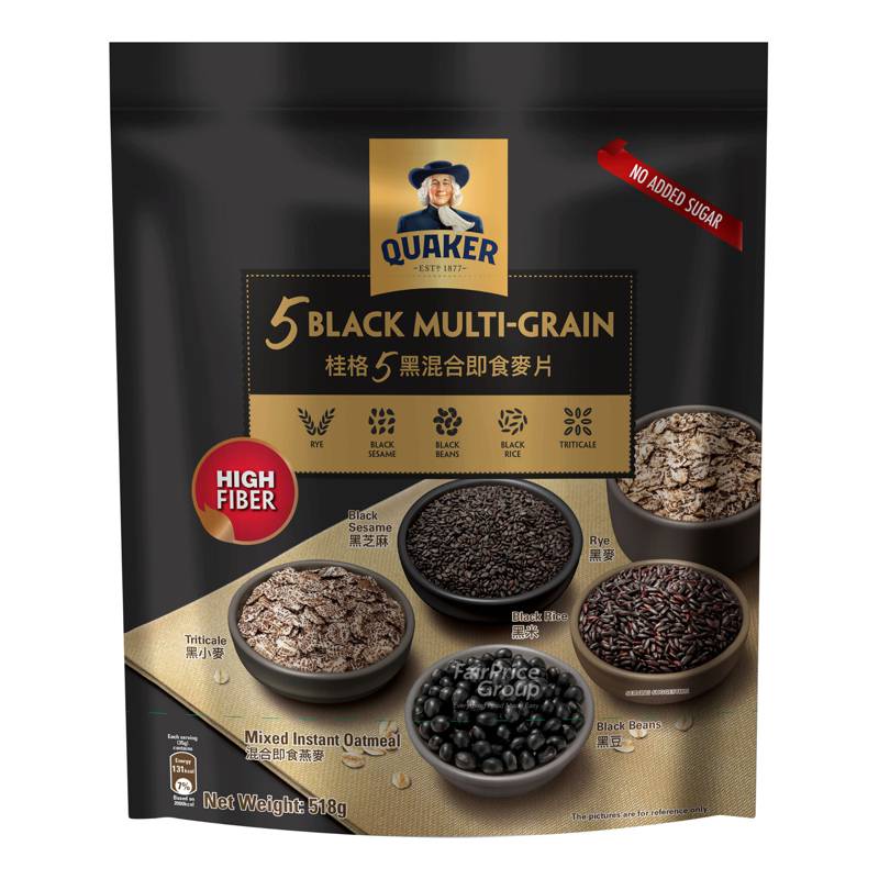 Quaker Oats - 5 Black Multigrain Mixed Instant Oatmeal | NTUC FairPrice