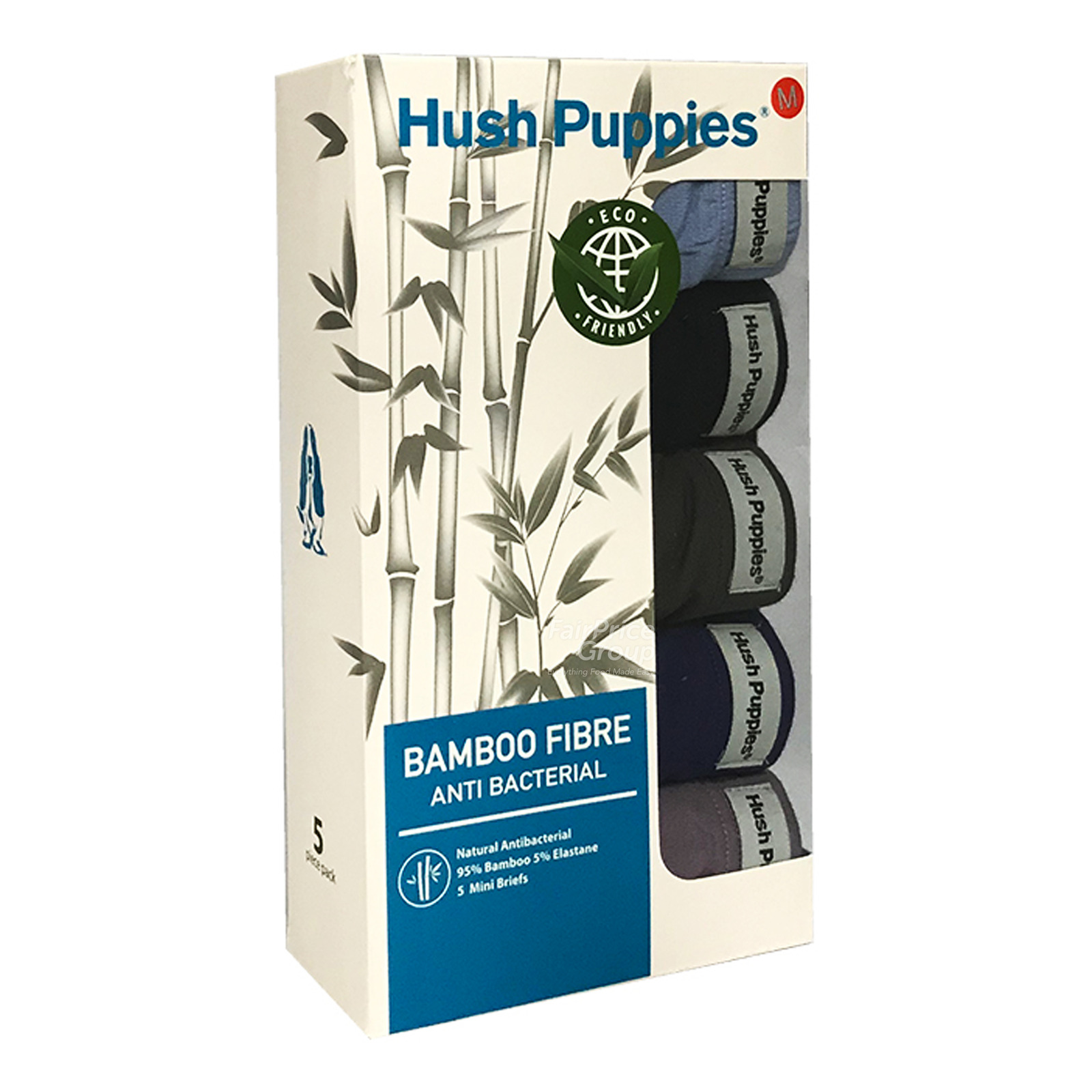 Hush Puppies Men Anti-Bact Bamboo Fibre Mini Briefs - M | NTUC FairPrice