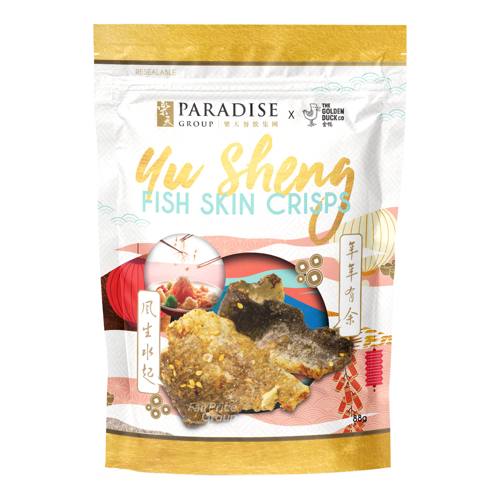 Golden Duck Paradise Group Fish Skin Crisps - Yu Sheng | NTUC FairPrice
