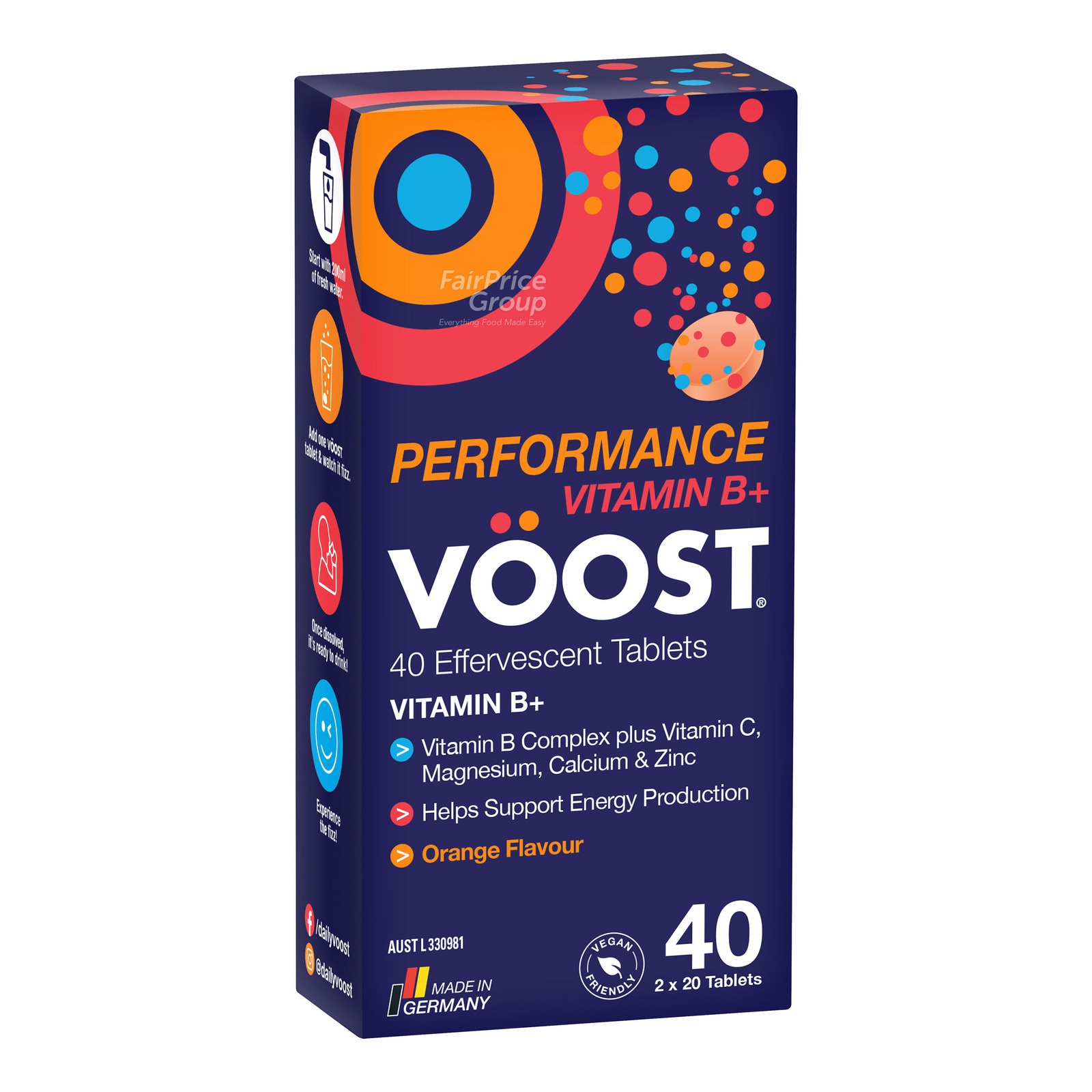 Voost Effervescent Tablets - Vitamin B+ | NTUC FairPrice