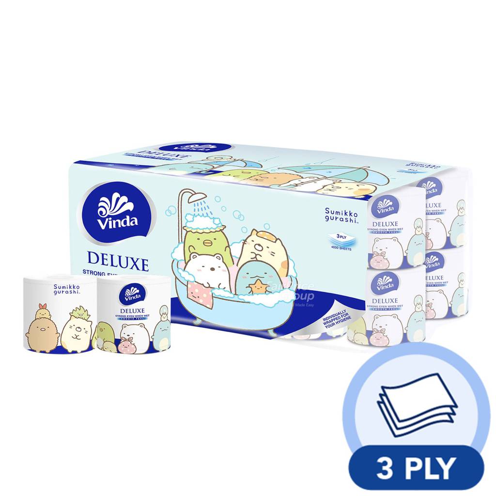 Vinda Deluxe Smooth Feel Toilet Tissue - 3 Ply | NTUC FairPrice