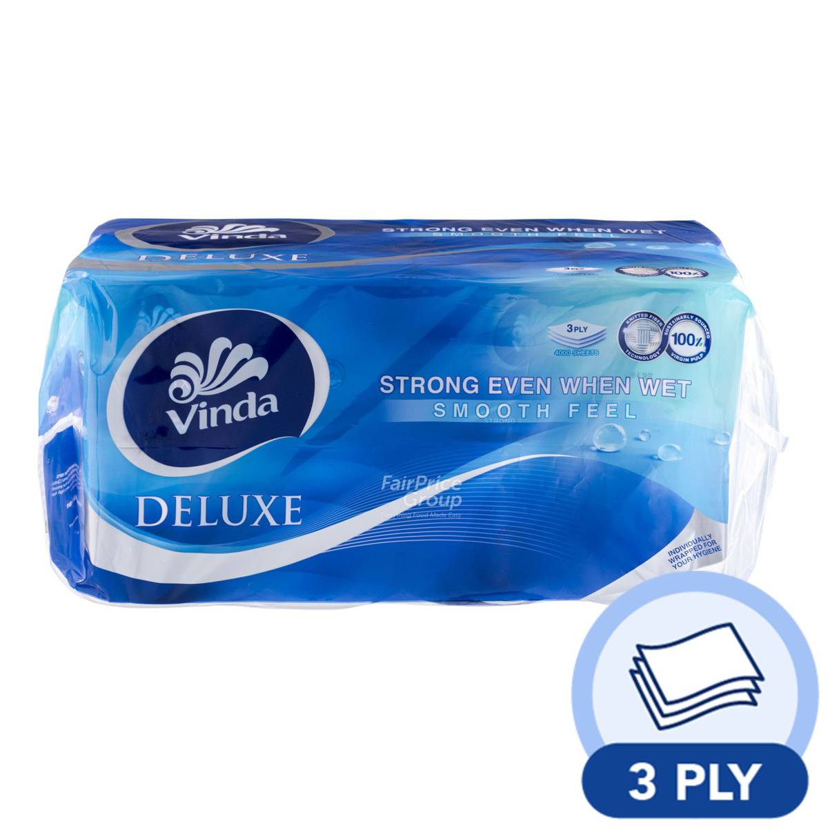 Vinda Deluxe Smooth Feel Toilet Tissue - 3 Ply | NTUC FairPrice