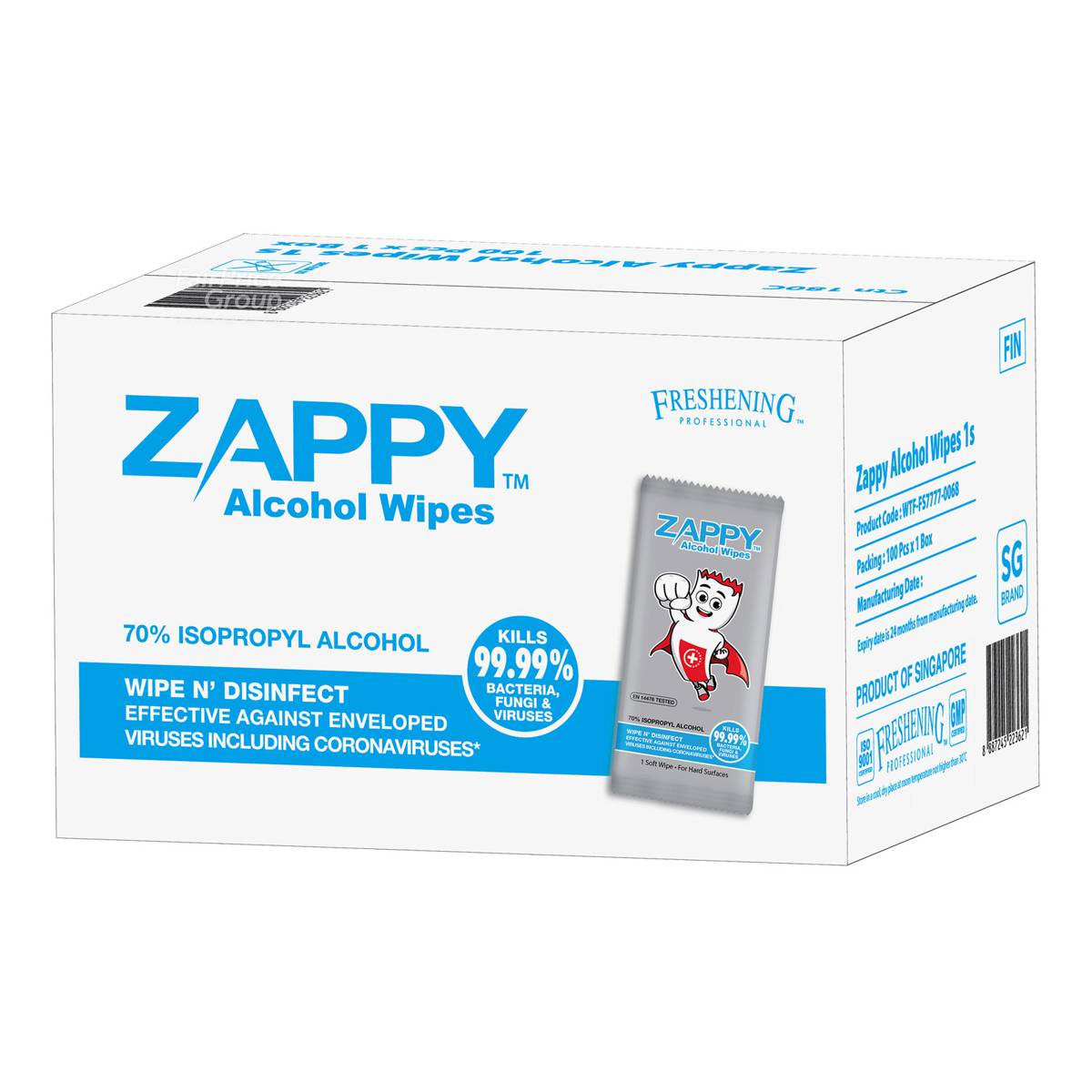 Zappy Alcohol Wipes | NTUC FairPrice