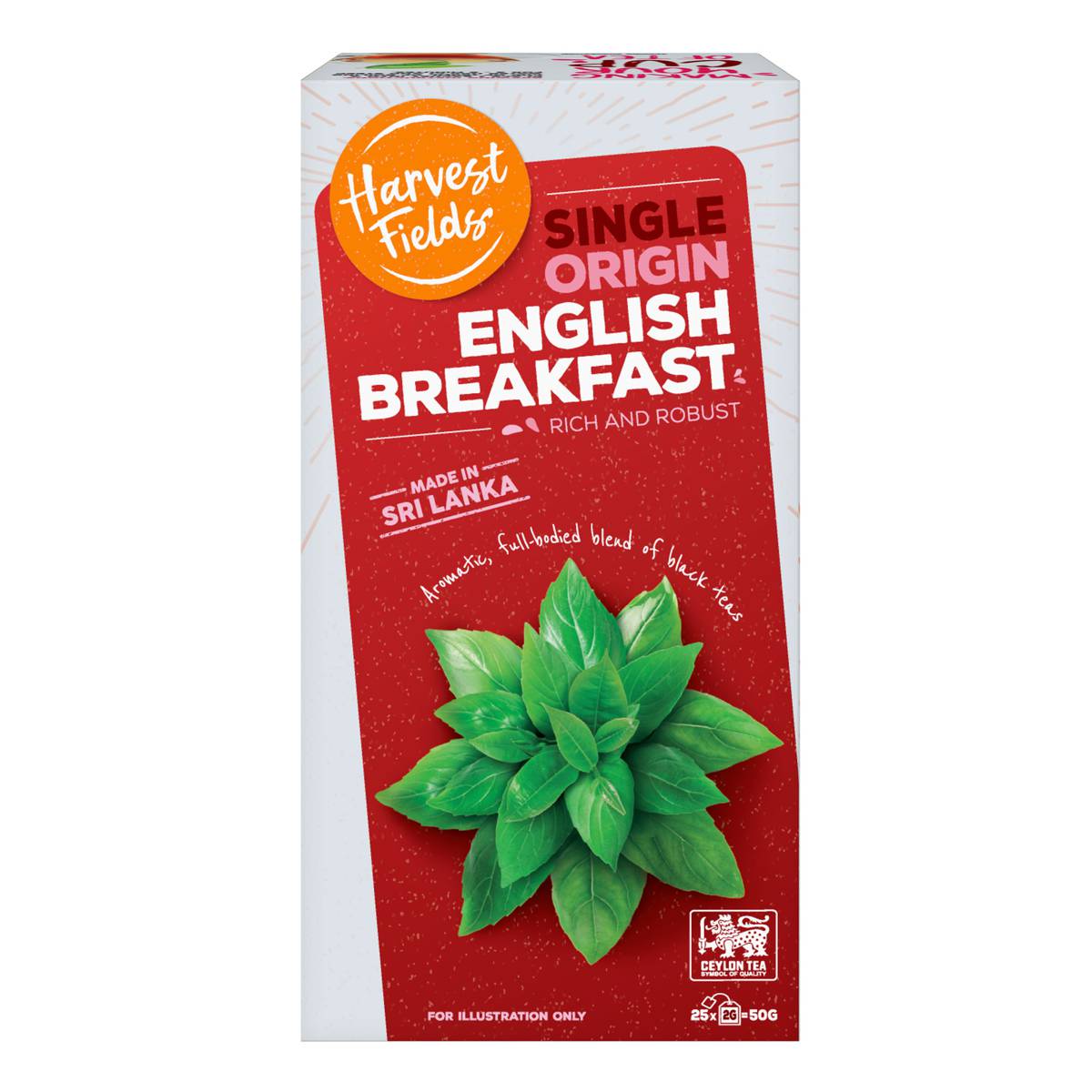 Harvest Fields Single Origin Tea Bags - English Breakfast | NTUC FairPrice