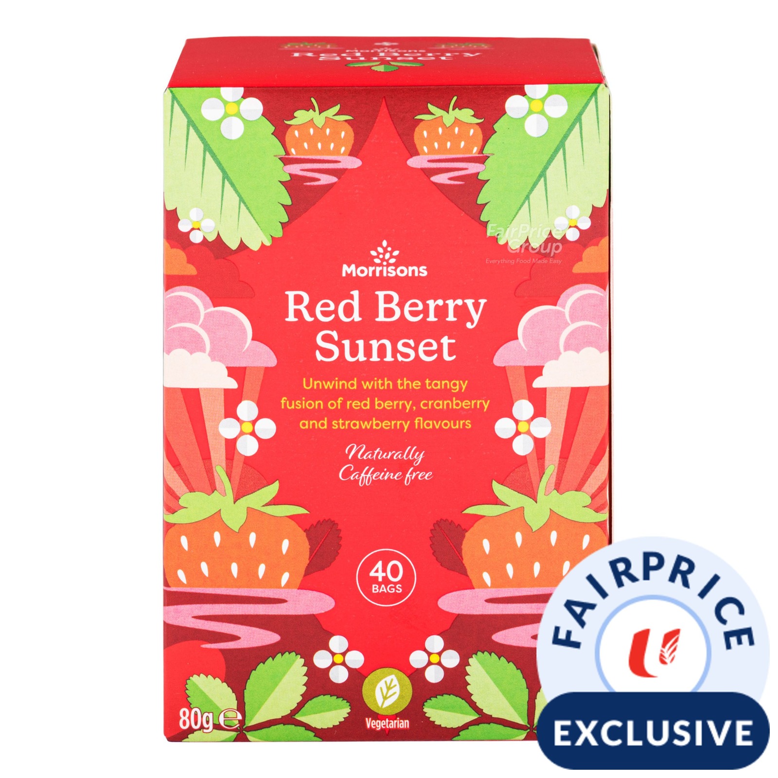Morrisons Tea Bags - Strawberry & Cranberry | NTUC FairPrice