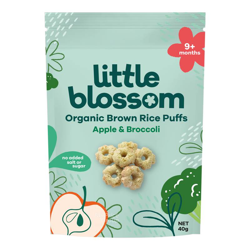 Little Blossom Organic Baby Puffs - Apple Broccoli | NTUC FairPrice