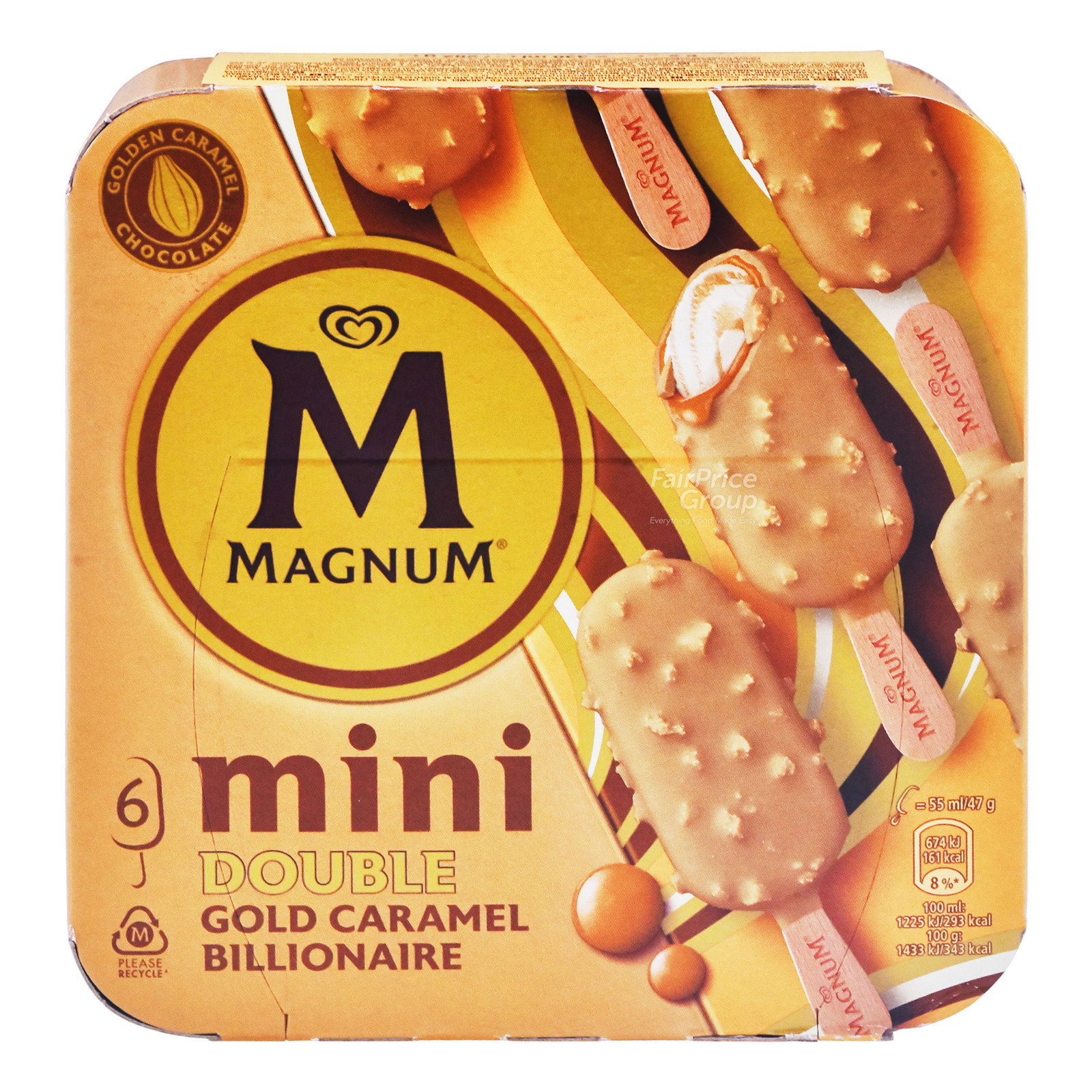 Magnum Mini Ice Cream Stick - Double Gold Caramel | NTUC FairPrice