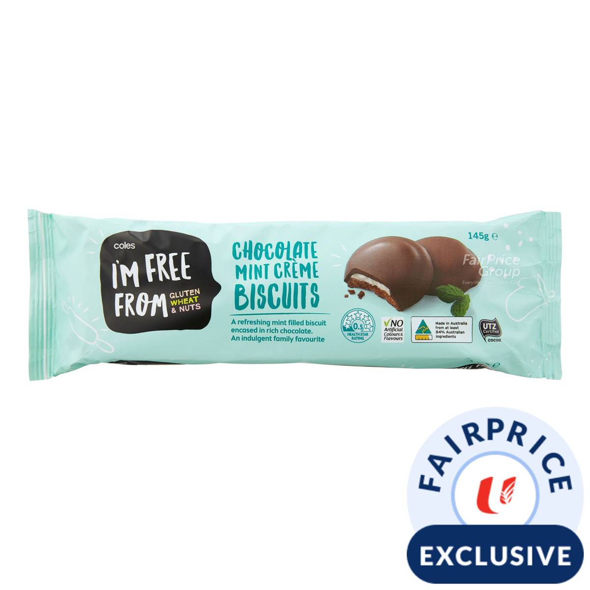 Coles I'm Free From Biscuits - Chocolate Mint Creme | NTUC FairPrice
