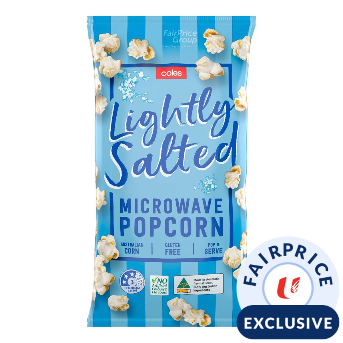 Coles Microwave Popcorn - Lightly Salted | NTUC FairPrice