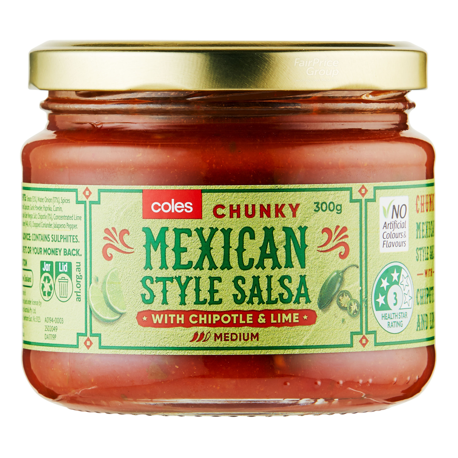 Coles Mexican Style Salsa - Chipotle & Lime | NTUC FairPrice