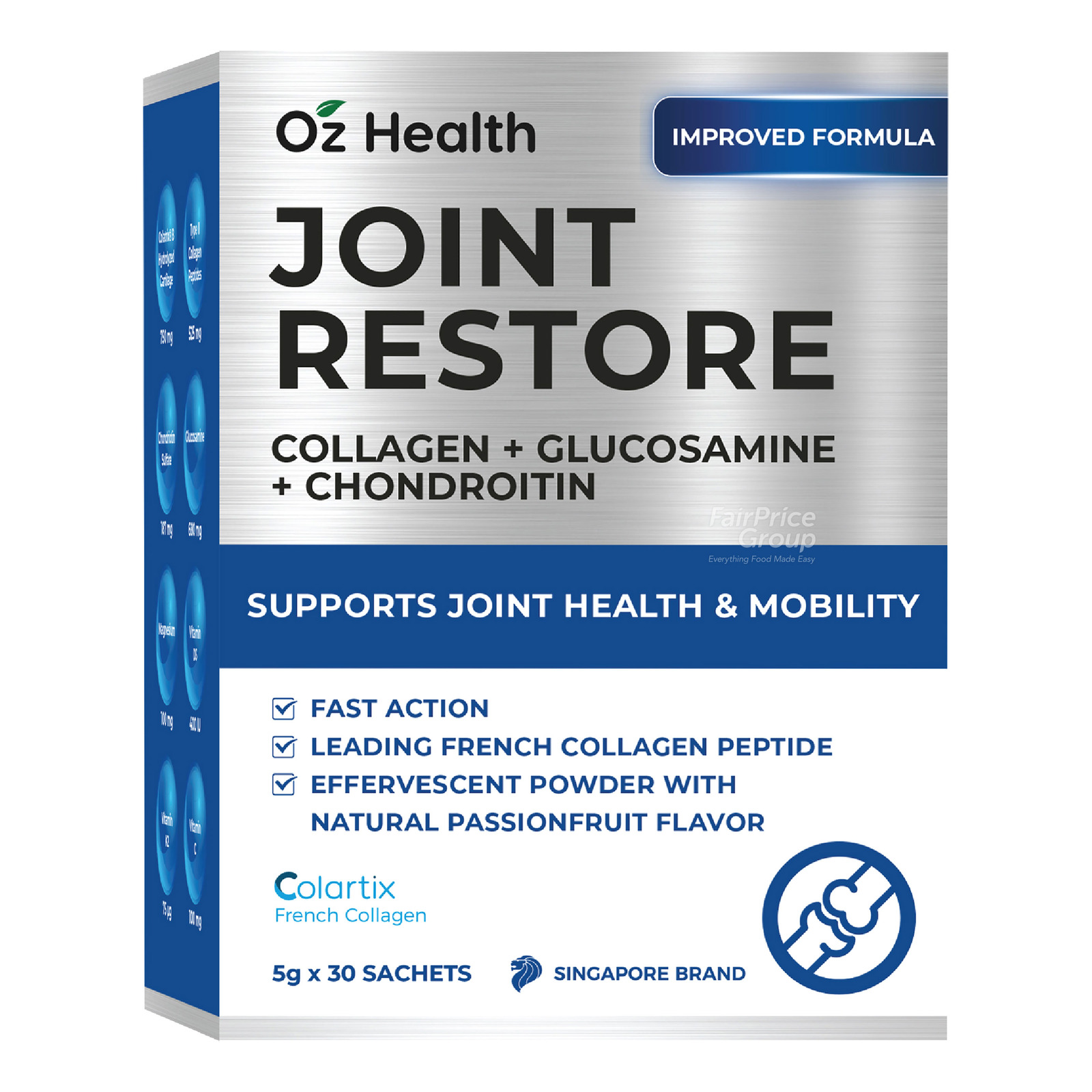 Oz Health Collagen Joint Restore Effervescent | NTUC FairPrice