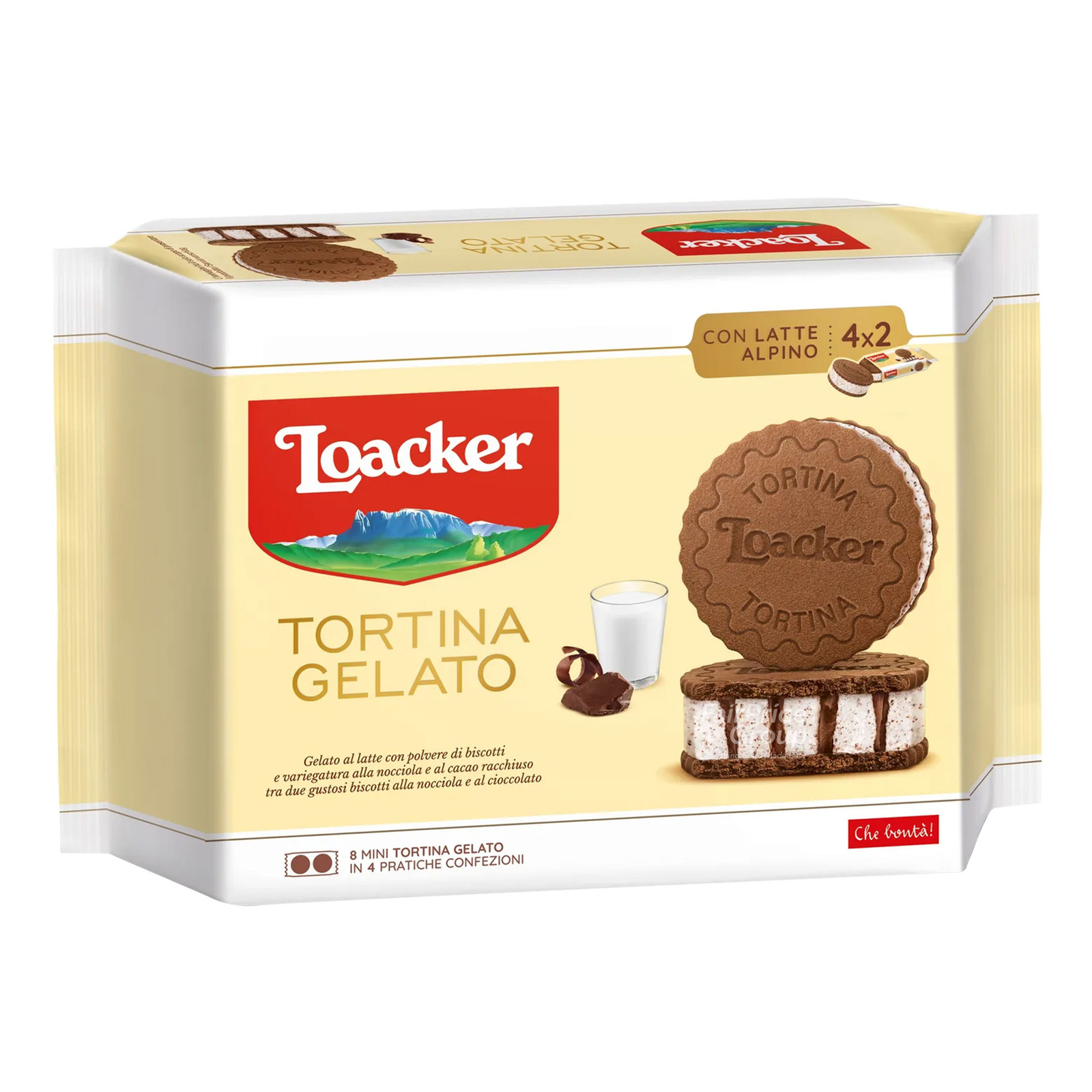 Loacker Alpine Milk Biscuit Ice Cream - Tortina Gelato | NTUC FairPrice