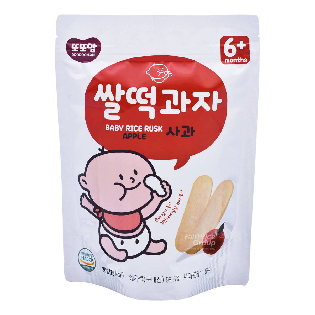 Ddoddomam Baby Rice Rusk - Apple | NTUC FairPrice